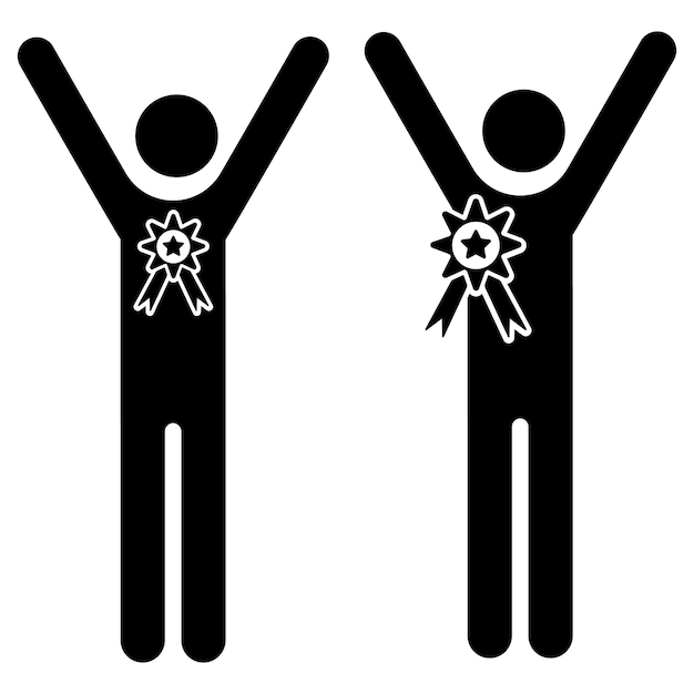 Celebrating Victory with Joyful Stick Figures | Jiffy Designs