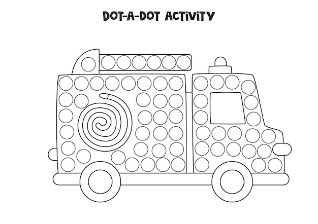 Whimsical Dot-a-Dot Fire Truck Activity for Kids | Jiffy Designs