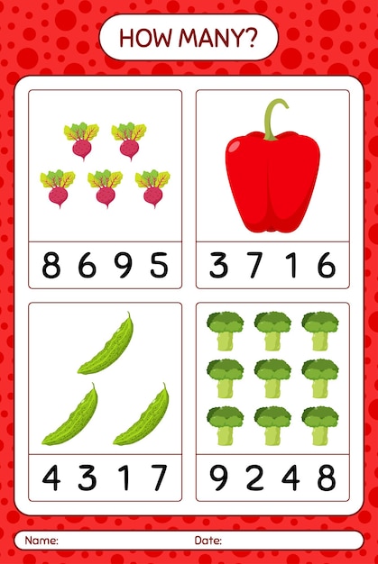 Counting Colorful Vegetables in a Fun Visual Collection | Jiffy Designs