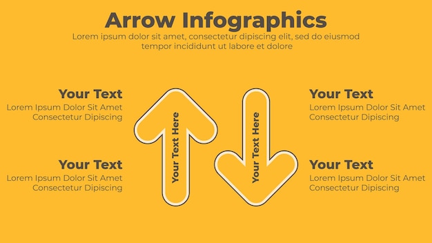 Vibrant Arrow Infographic with Customizable Text Placeholders | Jiffy ...