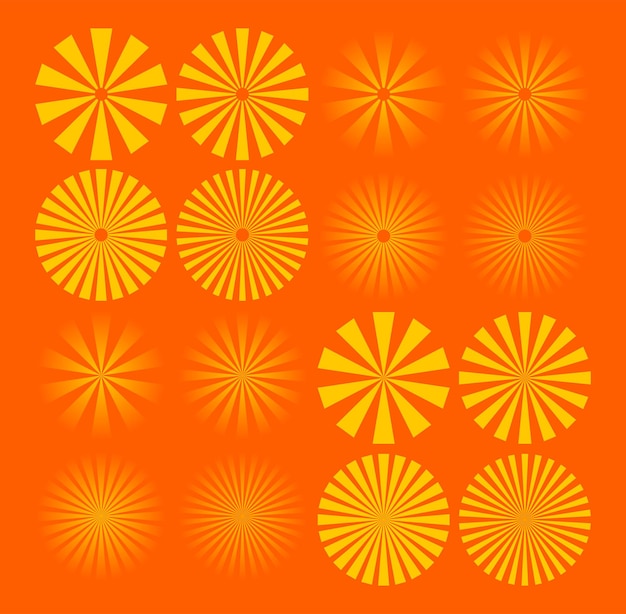 Vibrant Sunburst Patterns Adorning Radiant Orange Background | Jiffy ...