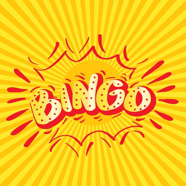 Vibrant Bingo Explosion on Radiant Sunburst Background | Jiffy Designs