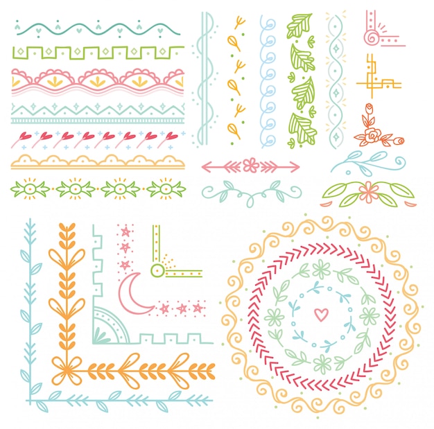 Vibrant Collection of Whimsical Decorative Borders and Frames | Jiffy ...