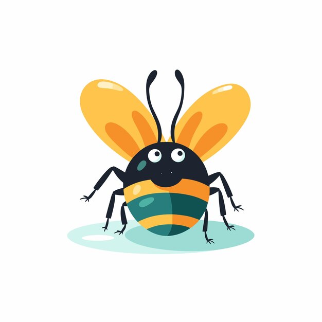 Charming Cartoon Bee with Vibrant Colors | Jiffy Designs