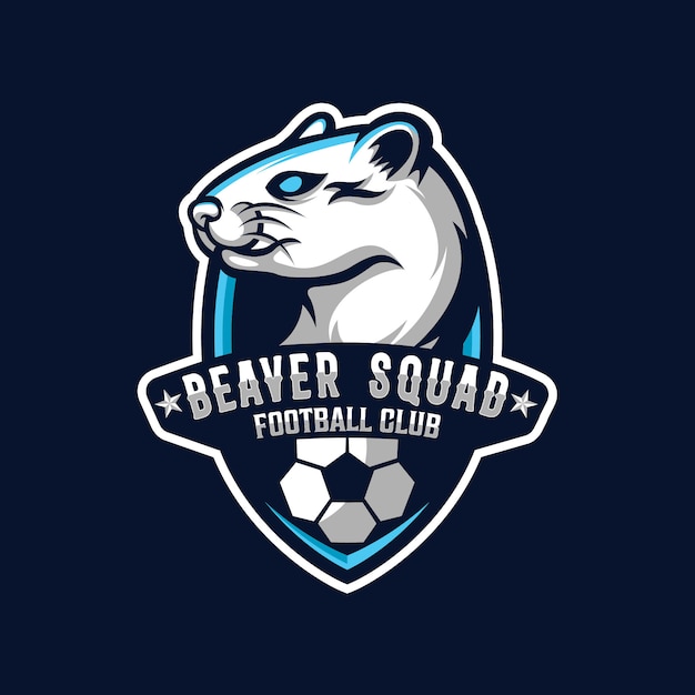 Fierce Beaver Football Club Logo with Soccer Ball | Jiffy Designs