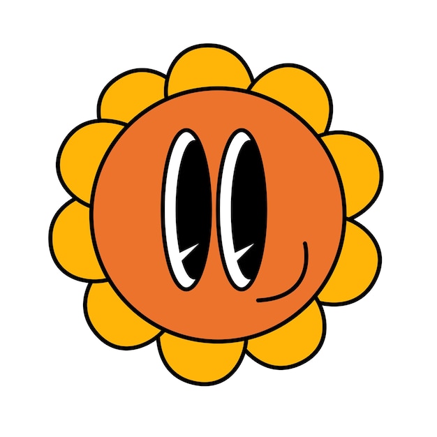Cheerful Sunflower with Playful Cartoon Expression | Jiffy Designs