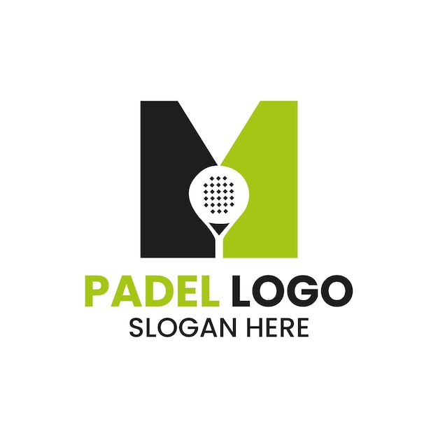 Sleek and Stylish Padel Logo with Vibrant Accents | Jiffy Designs