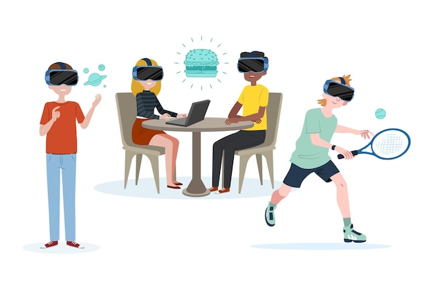 Diverse Group Exploring Virtual Reality and Gaming Experiences | Jiffy ...