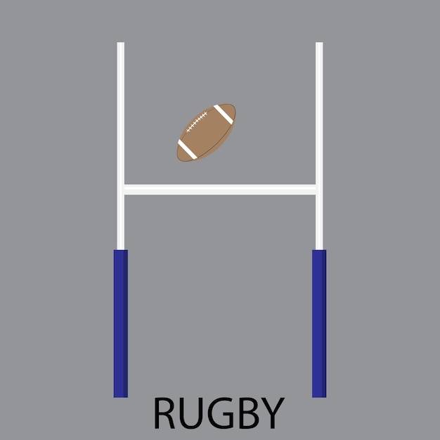 Minimalist Rugby Goal Post with Leather Ball | Jiffy Designs