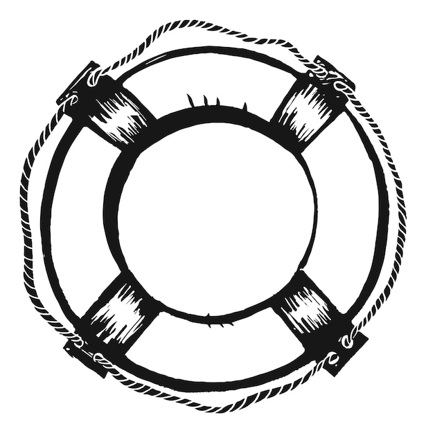 Striking Black and White Life Preserver Design | Jiffy Designs