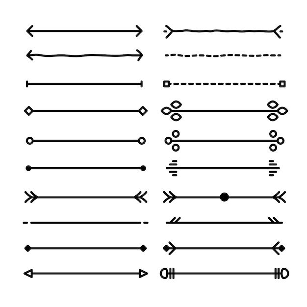 Diverse Collection of Decorative Arrows and Divider Design Elements ...
