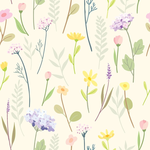 Delightful Floral Pattern with Vibrant Blooms | Jiffy Designs