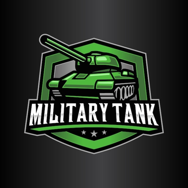 Powerful Green Military Tank Emblem with Striking Design | Jiffy Designs