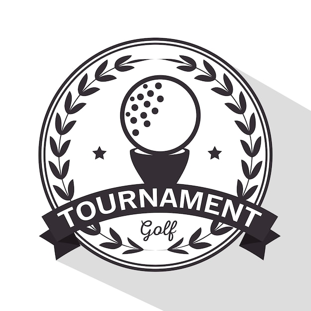 Elegant Emblem for Golf Tournament with Laurel Wreath | Jiffy Designs