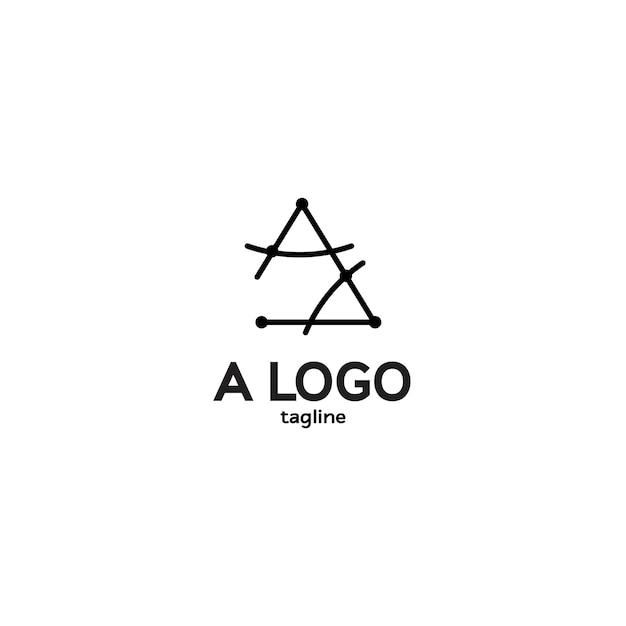 Minimalist Monogram Logo with Geometric Shapes and Tagline | Jiffy Designs