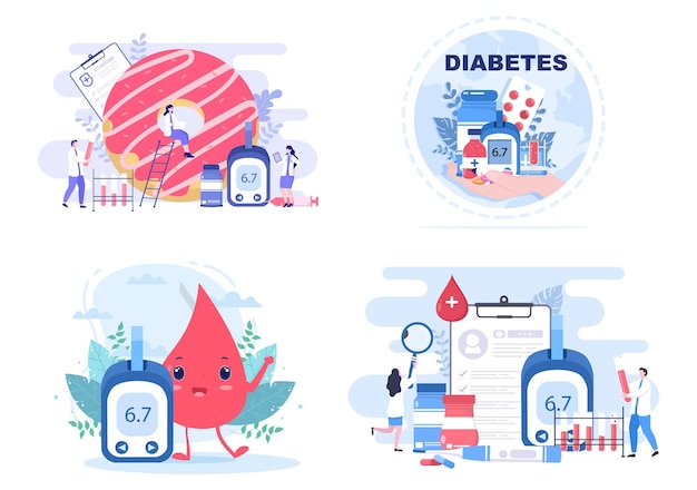 Vibrant Diabetes Awareness Illustration with Medical Symbols | Jiffy ...