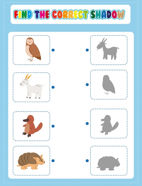 Matching Shadows: Adorable Animals and Their Silhouettes | Jiffy Designs