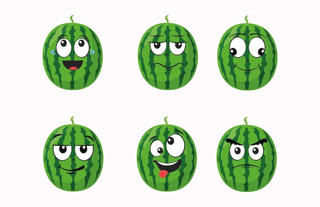 Charming Collection of Whimsical Watermelon Faces | Jiffy Designs