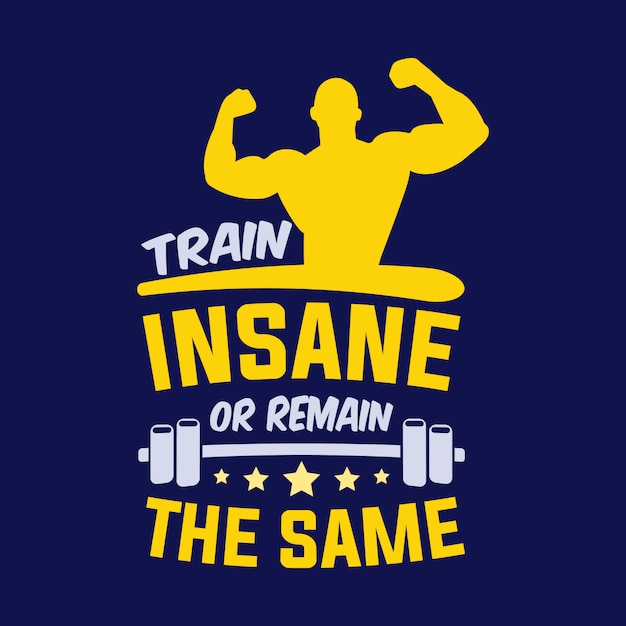 Motivational Fitness Slogan with Muscular Silhouette | Jiffy Designs