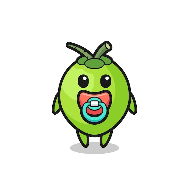 Adorable Pear-Shaped Cartoon Character with Pacifier | Jiffy Designs