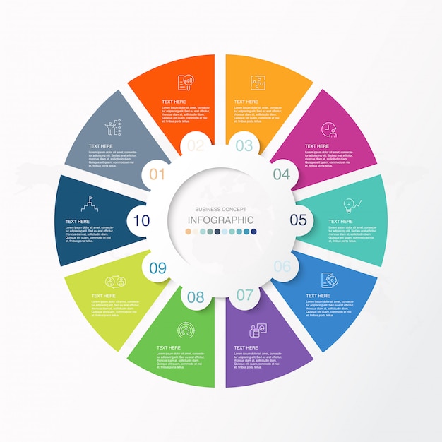 Vibrant Infographic Wheel with Diverse Iconography | Jiffy Designs