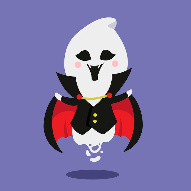 Cute and Spooky Vampire Ghost Floating in the Air | Jiffy Designs