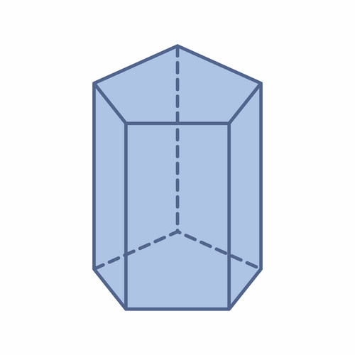 The Illustration Of An Isolated Pentagonal Prism On White Background ...