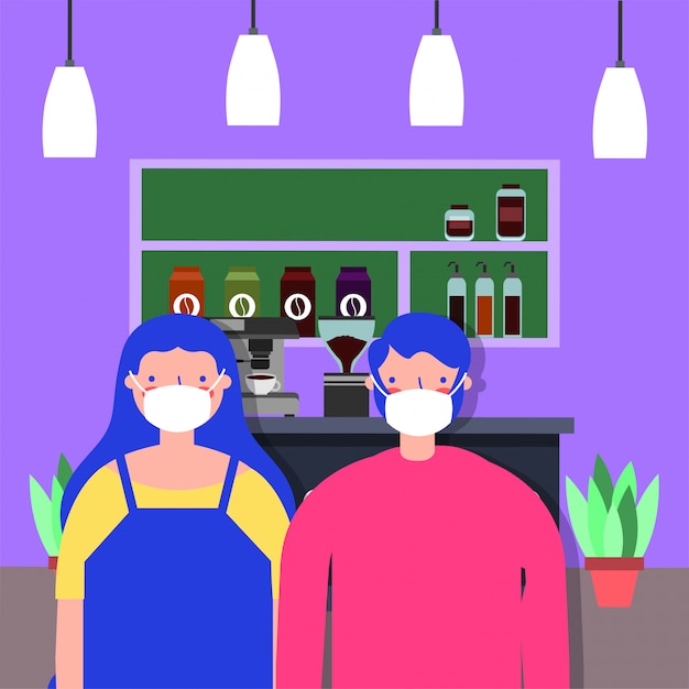 Vibrant Cafe Scene with Stylized Patrons | Jiffy Designs