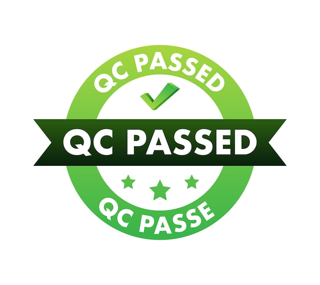 Vibrant Quality Control Approval Badge with Checkmark | Jiffy Designs