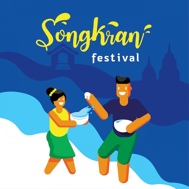 Vibrant Celebration of Songkran Festival with Joyful People | Jiffy Designs