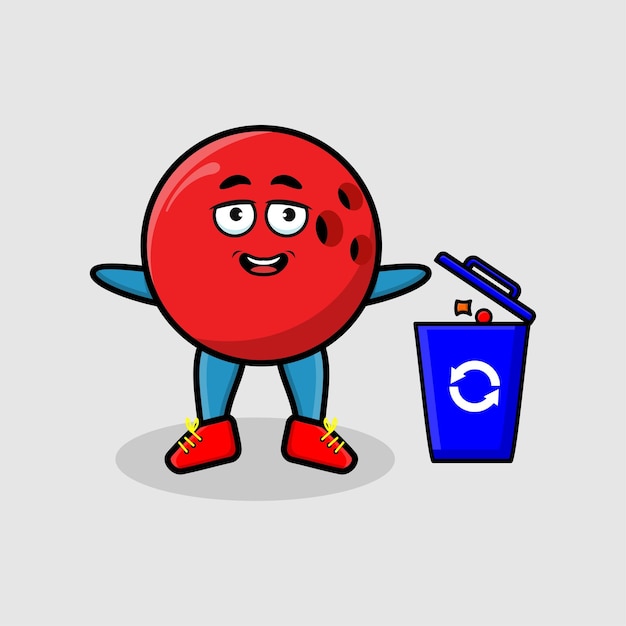 Cheerful Red Recycling Symbol Happily Sorting Waste | Jiffy Designs