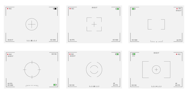 Simple Minimalist Camera Viewfinder Frames in Grayscale | Jiffy Designs