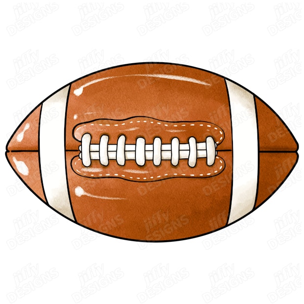 American Football Illustration with Realistic Texture and Stitching ...
