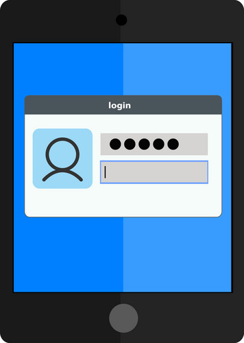 Authentication Window On The Tablet Screen Of Which An For Entering The ...