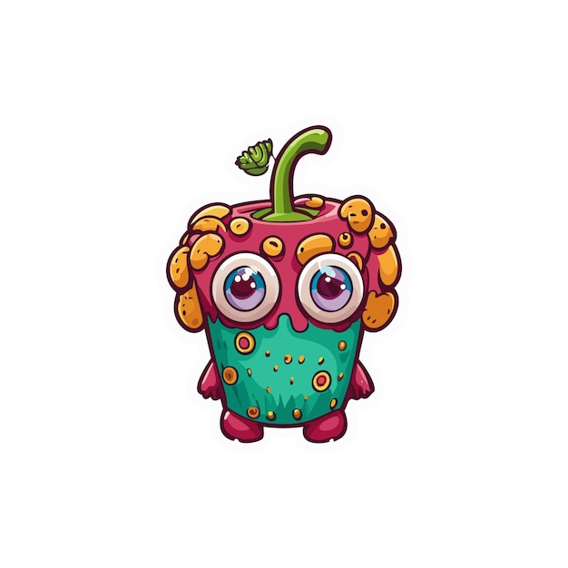 Whimsical Alien Fruit Creature with Vibrant Colors | Jiffy Designs