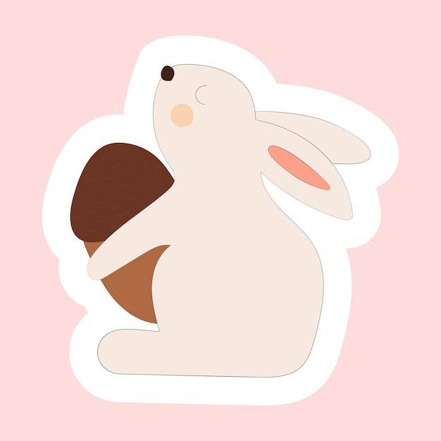 Cozy Bunny Illustration with Soft Pastel Colors | Jiffy Designs
