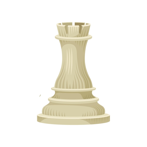 Elegant Ivory Chess Rook Piece Stands Tall | Jiffy Designs