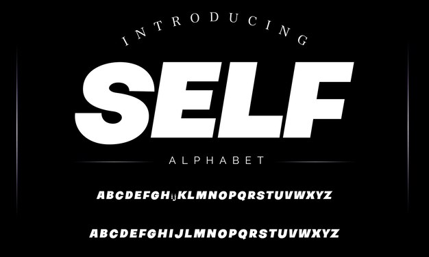 Sleek and Bold 'Self' Alphabet for Versatile Branding | Jiffy Designs