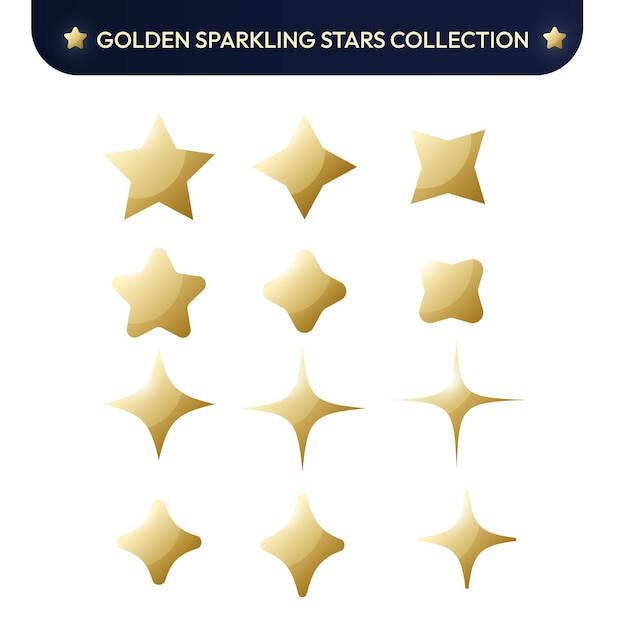 Captivating Golden Sparkling Stars Collection | Jiffy Designs