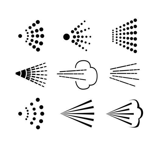Aerosol Spray Vector Icon Of Water Or Air Sprayer Nozzle For Paint Or ...