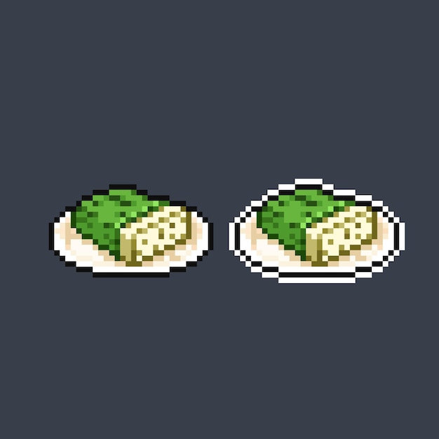 Pixel Art Sushi Rolls with Wasabi Garnish | Jiffy Designs