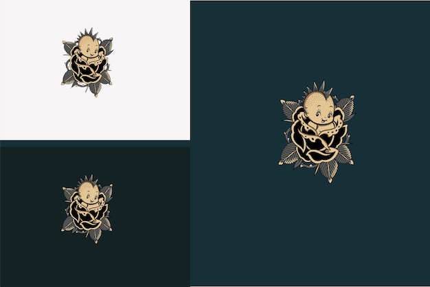 Whimsical Punk Rock Emblem Collection with Spiky Skull Motifs | Jiffy ...