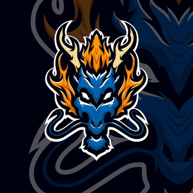 Fierce Flaming Dragon Mascot Logo Design | Jiffy Designs
