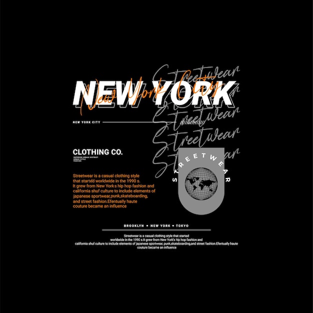 Gritty Urban Streetwear Design with Iconic New York Branding | Jiffy ...