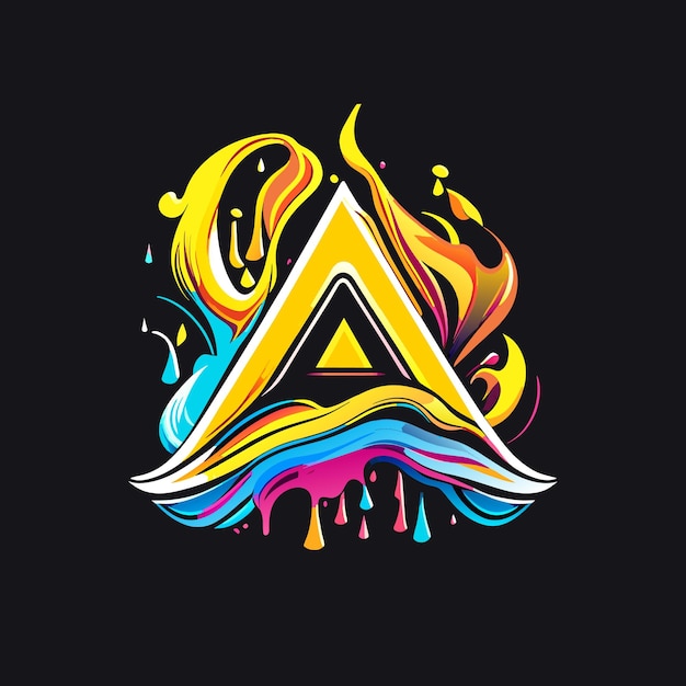 Vibrant Typographic Masterpiece: Captivating Letter A | Jiffy Designs