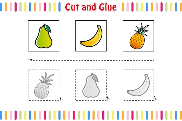 Vibrant Fruit Collection: Cut and Glue Craft Activity | Jiffy Designs
