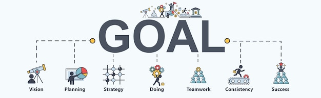 Vibrant Illustration of the Steps to Achieving a Shared Goal | Jiffy ...