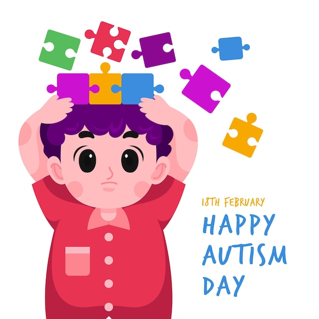 Colorful Puzzle Pieces Celebrate Happy Autism Day | Jiffy Designs