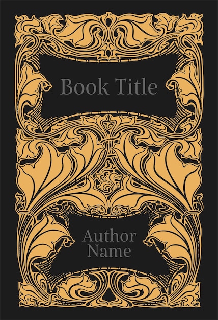Ornate Vintage Book Cover with Intricate Golden Flourishes | Jiffy Designs