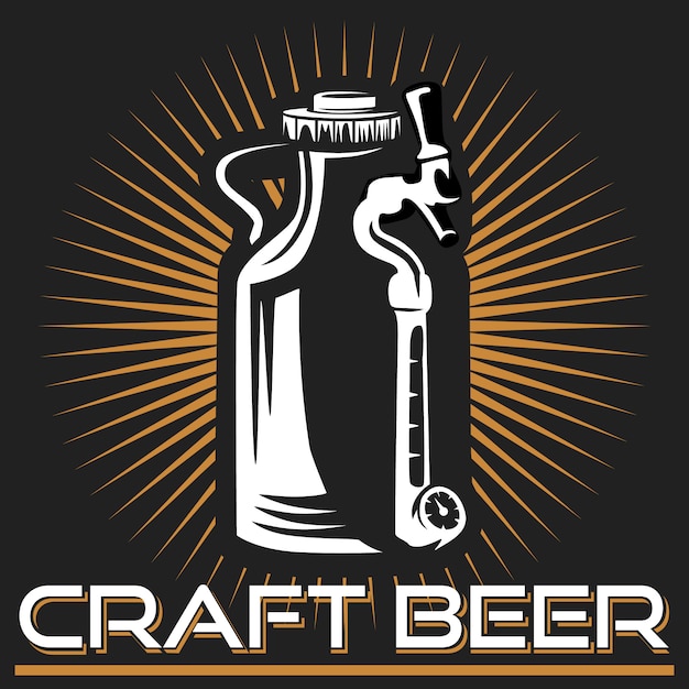 Iconic Craft Beer Logo with Radiant Sunburst Design | Jiffy Designs